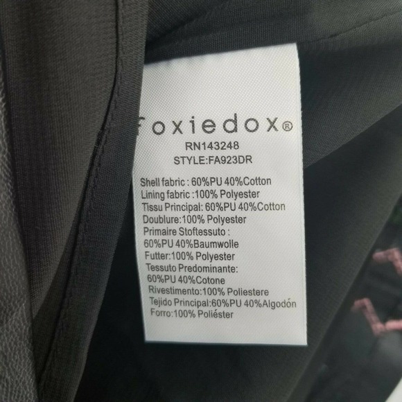 foxiedox | Dresses | Foxiedox Vegan Leather Floral Embroidered Dress ...